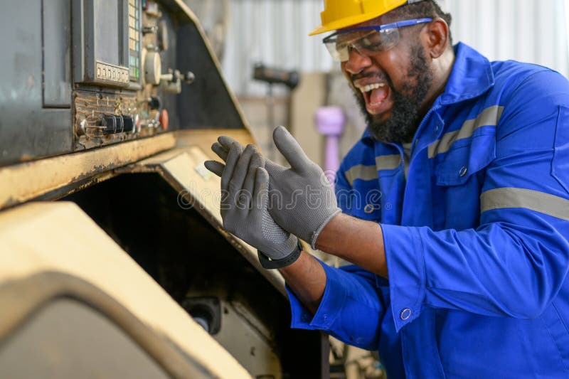 Engineer Worker with Accident at Factory Stock Photo - Image of risk ...