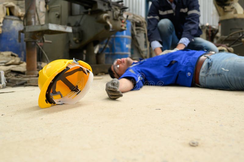 Engineer Worker with Accident at Factory Stock Image - Image of caution ...