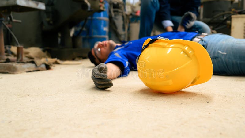 Engineer Worker with Accident at Factory Stock Photo - Image of caution ...