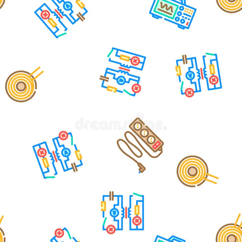 Engineer Worker Industry Vector Seamless Pattern Stock Vector ...