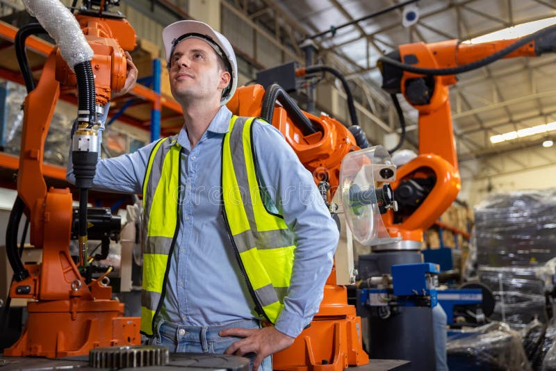 Engineer or Worker in Intelligent Factory Industrial. Engineer Check ...