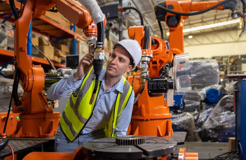 Engineer or Worker in Intelligent Factory Industrial. Engineer Check ...