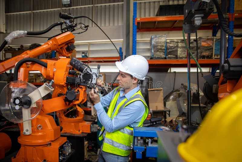 Engineer or Worker in Intelligent Factory Industrial. Engineer Check ...