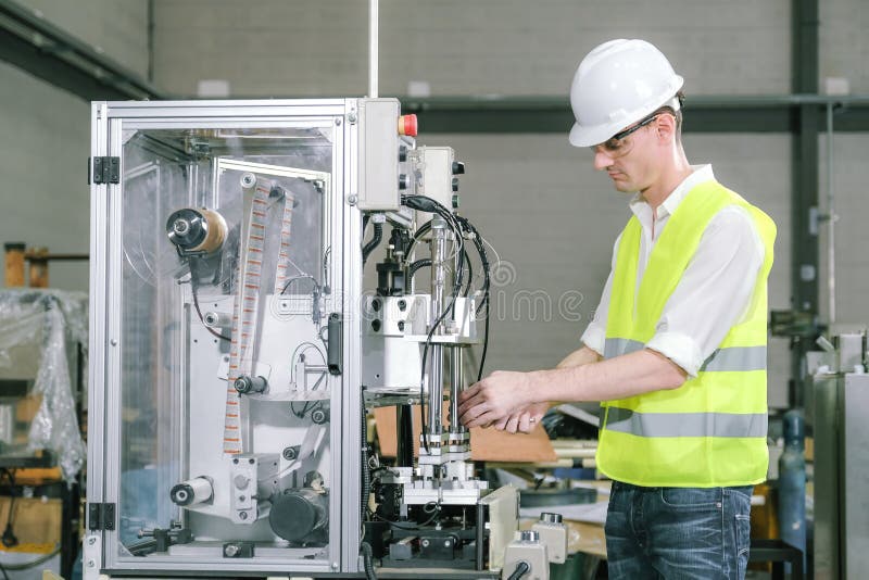 Engineer Worker Quality Control, Maintenance, Holding Laptop Factory ...