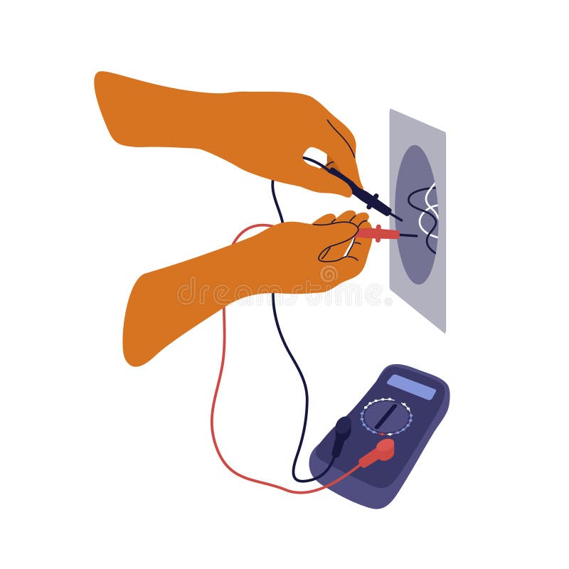 Testing of Electrical Wiring Isolated Concept Vector Illustration ...
