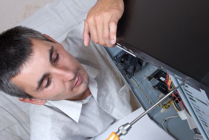 It Engineer Working stock photo. Image of cisco, port - 9830486
