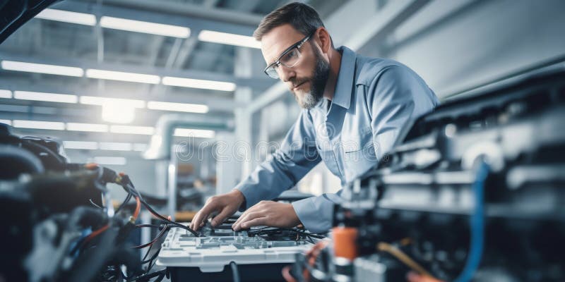 Battery Module Isometric Blueprint Stock Vector - Illustration of ...