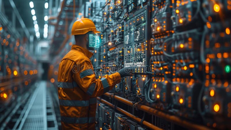 Engineer Working on Complex Circuit Boards Generative Ai Stock ...