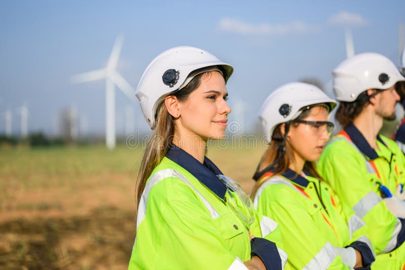 Engineer Working with Confident. Worker Outdoor Working. Mega Project ...