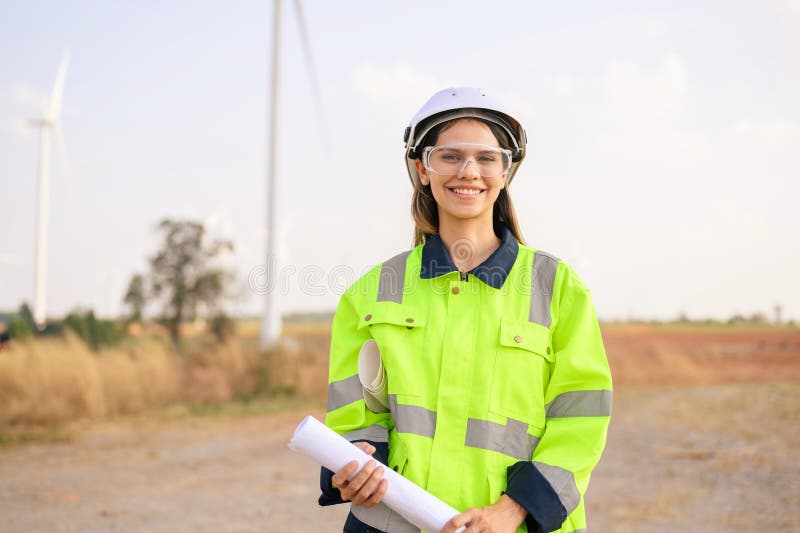 Engineer Working with Confident. Worker Outdoor Working. Mega Project ...