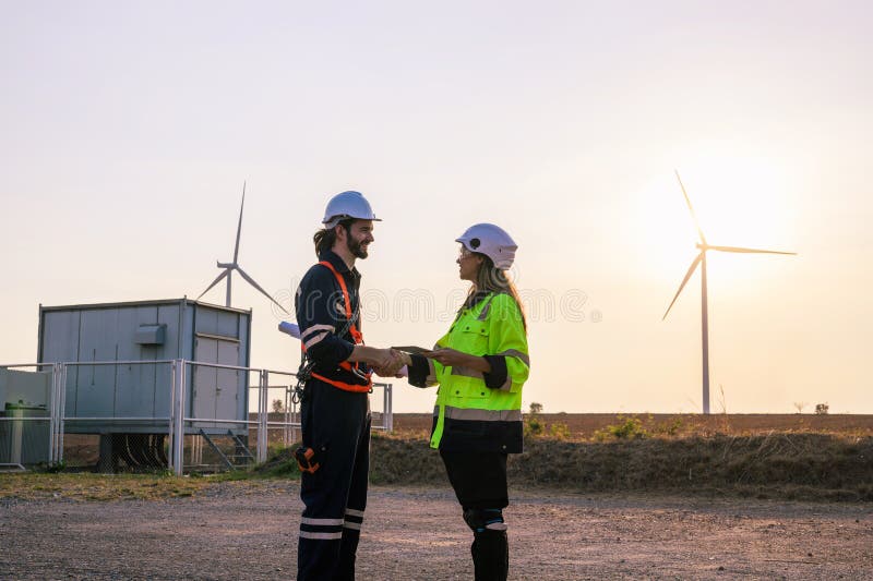 Engineer Working with Confident. Worker Outdoor Working. Mega Project ...