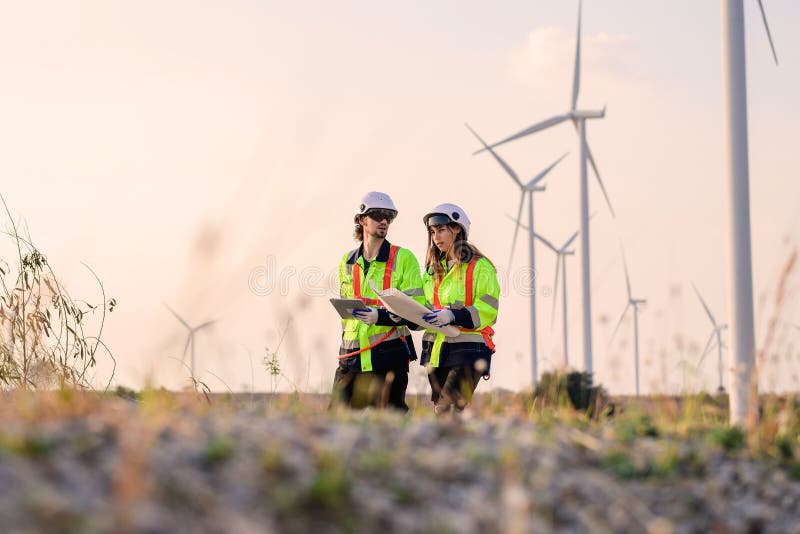 Engineer Working with Confident. Worker Outdoor Working. Mega Project ...