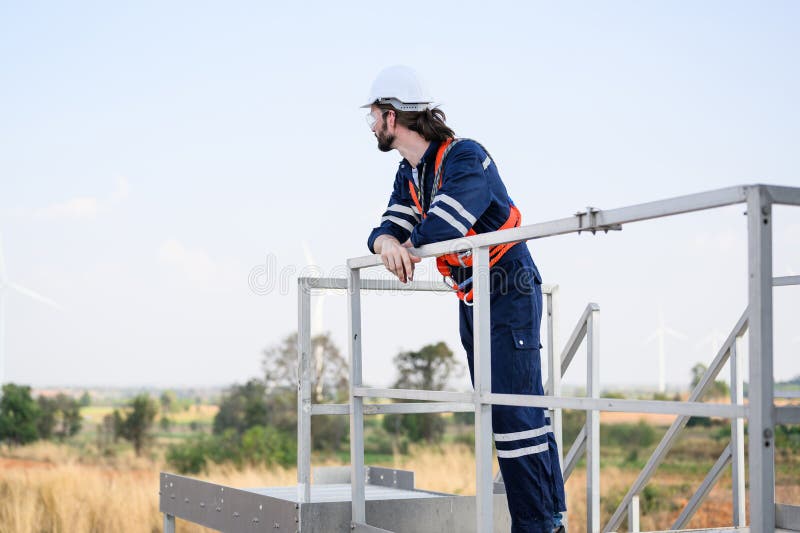 Engineer Working with Confident. Worker Outdoor Working. Mega Project ...