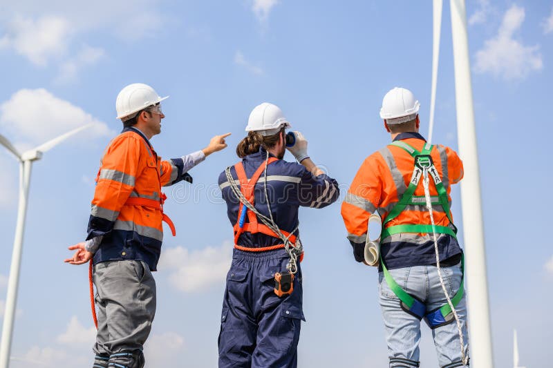 Engineer Working with Confident. Worker Outdoor Working. Mega Project ...