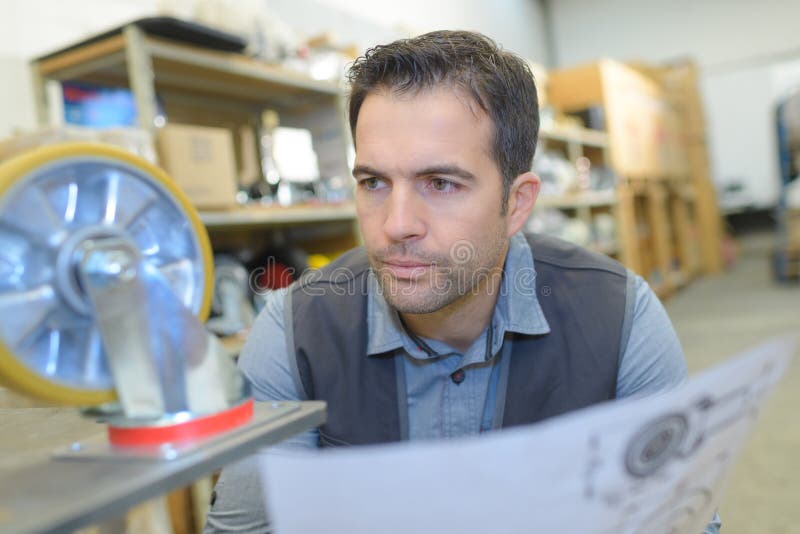 Engineer Working on Creative Project Stock Image - Image of male, hands ...