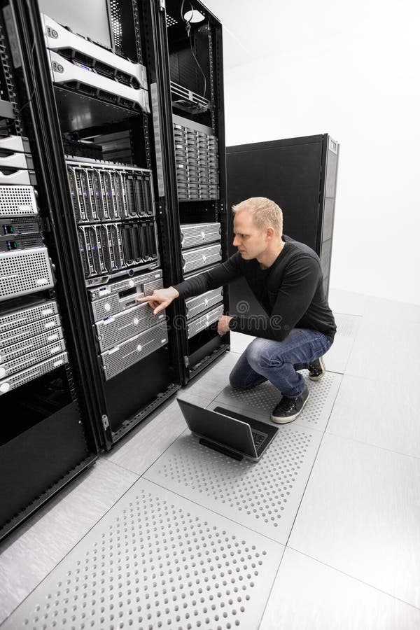 It Engineer Working with SAN and Servers Stock Photo - Image of people ...