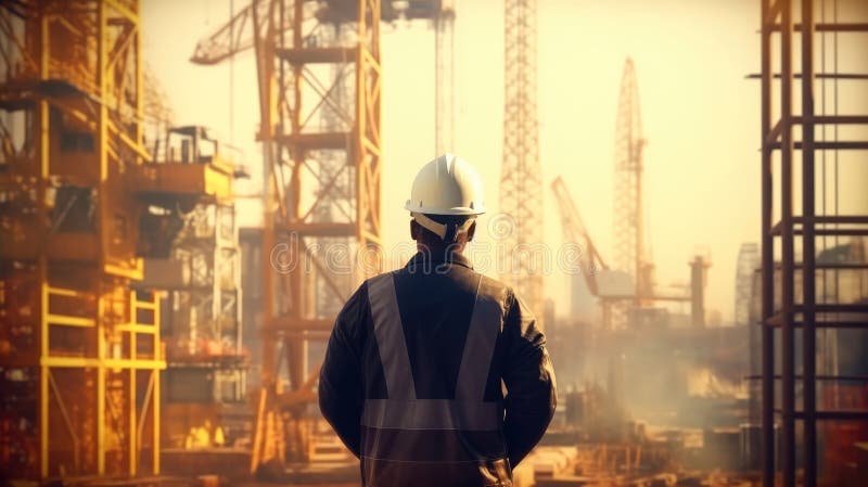 Engineer are Working and Inspecting the Building at the Construction ...