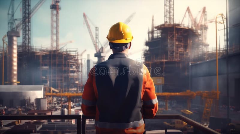 Engineer are Working and Inspecting the Building at the Construction ...