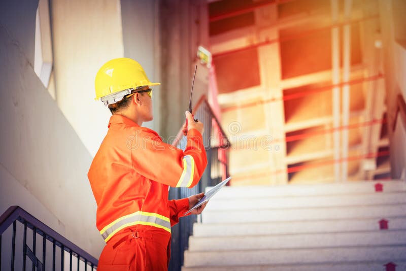 Engineer is Working on a Job Site Stock Image - Image of mechanical ...