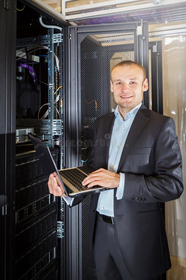 It Engineer Working on a Laptop Stock Photo - Image of install, patch ...