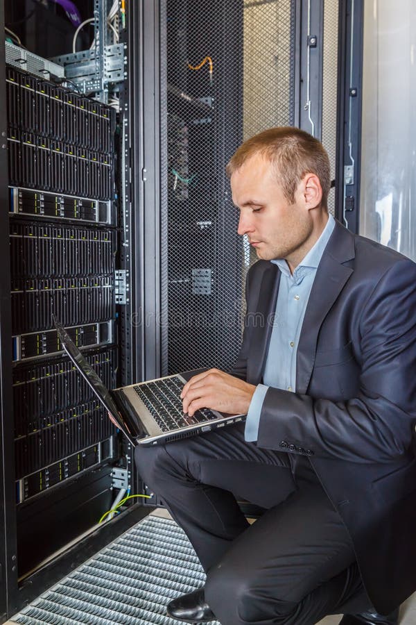 It Engineer Working on a Laptop Stock Photo - Image of install, patch ...