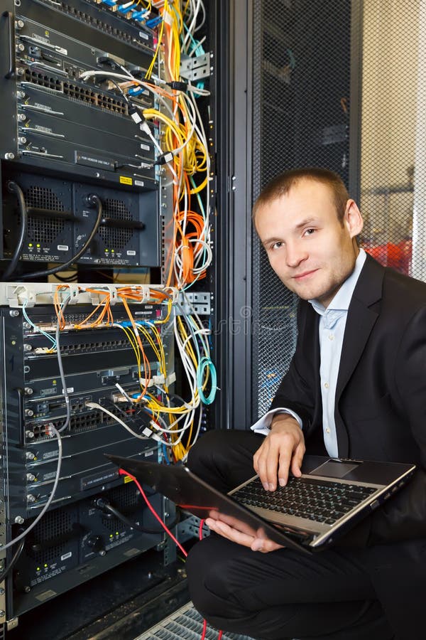 It Engineer Working on a Laptop Stock Photo - Image of install, patch ...