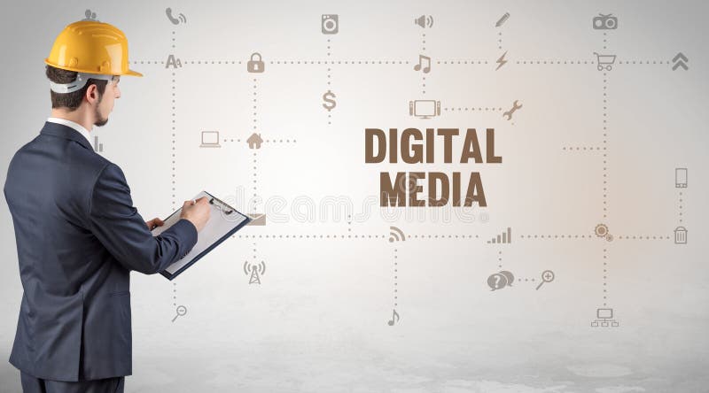 Engineer Working on a New Social Media Stock Photo - Image of design ...