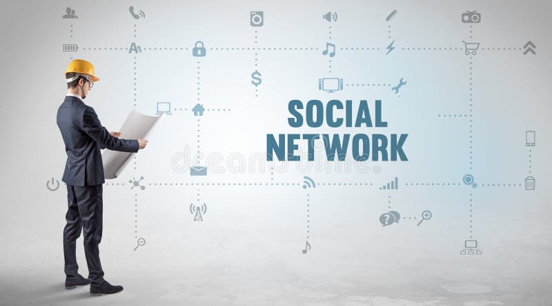 Engineer Working on a New Social Media Stock Photo - Image of digital ...