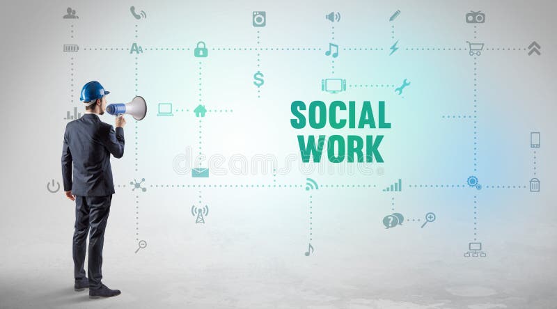 Engineer Working on a New Social Media Stock Image - Image of corporate ...