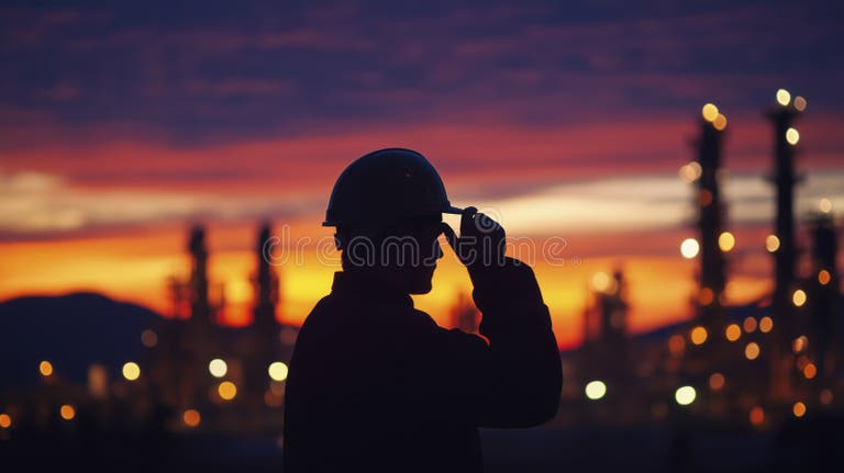 Engineer Working for Oil Refinery, Oil Indusrty, Petroleum Stock Image ...