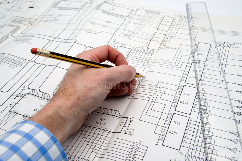 Engineer Working on a Project Stock Photo - Image of work, person: 8393094