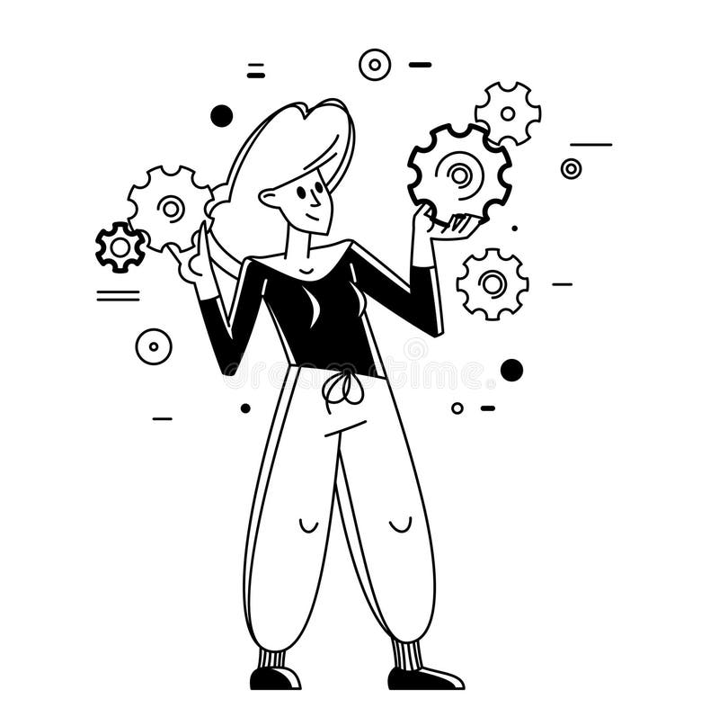 Engineer Working on a Project, Mechanic Specialist Doing His Job on ...