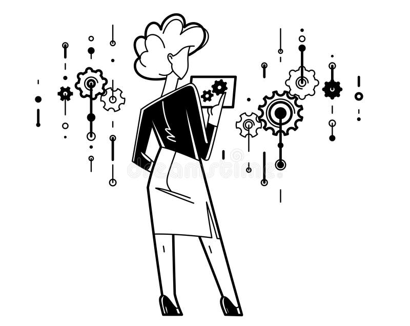 Engineer Working on a Project, Mechanic Specialist Doing His Job on ...