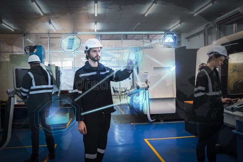 Engineer Working in Robotics Factory Stock Photo - Image of industrial ...