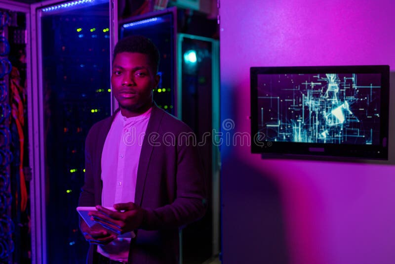 It Engineer Working with Supercomputer Stock Image - Image of expertise ...