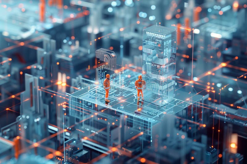 Engineer Working on Visualization of Urban Planning Architecture ...