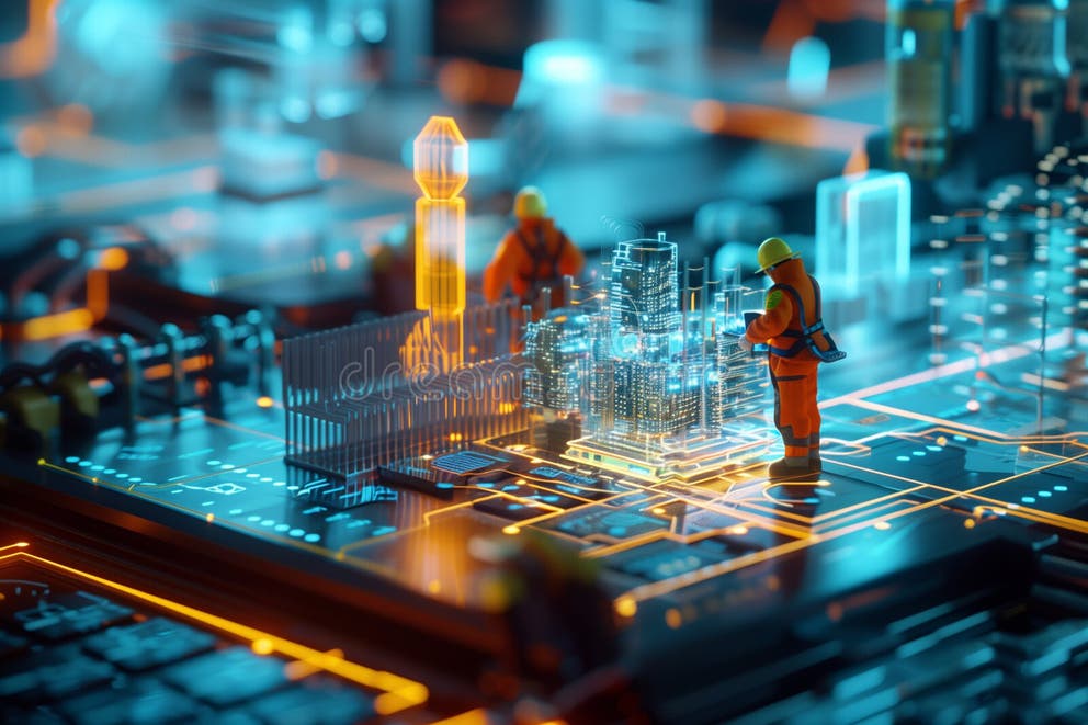 Engineer Working on Visualization of Urban Planning Architecture ...