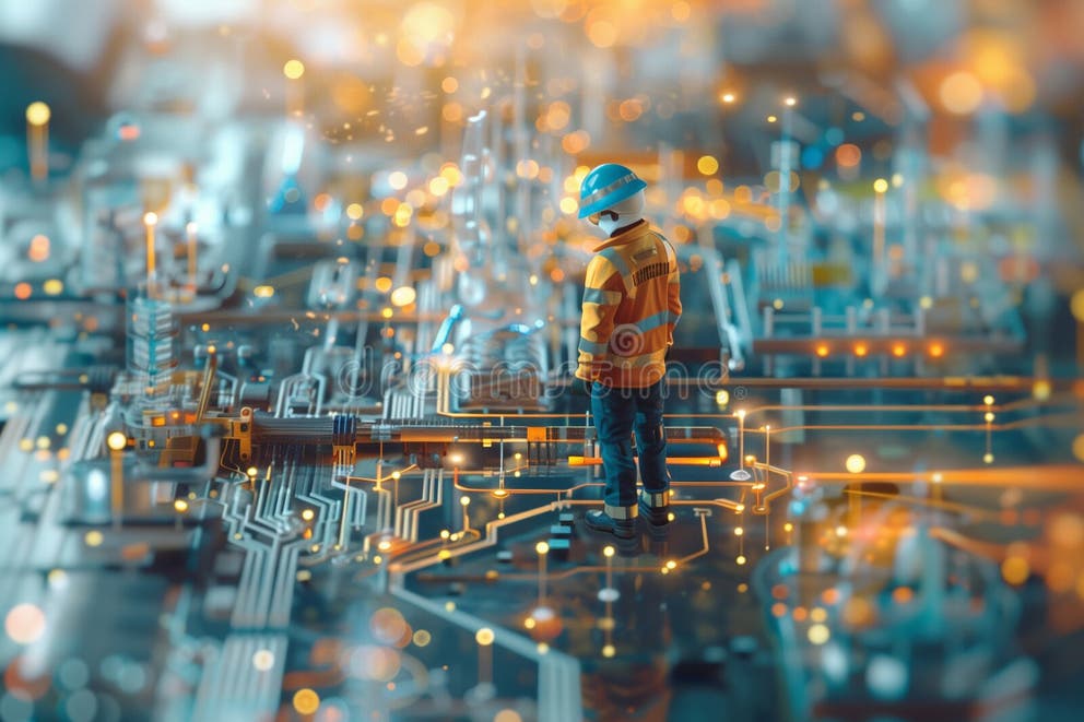 Engineer Working on Visualization of Urban Planning Architecture ...