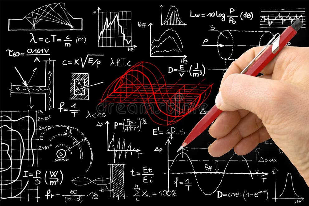 Engineer Writing Formulas about Noise Reduction in Buildings Structures ...