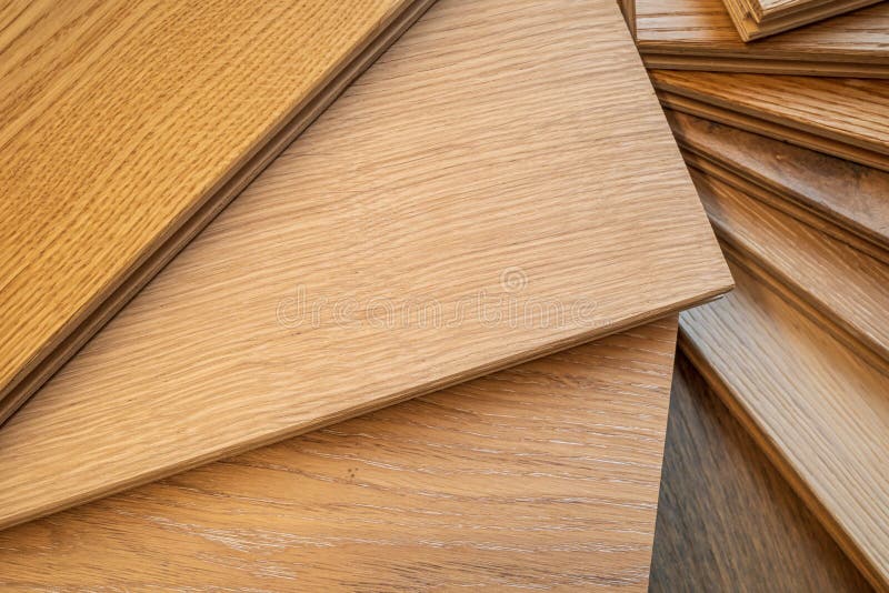 Engineered Hardwood or Laminate Flooring Samples. Stock Photo - Image ...