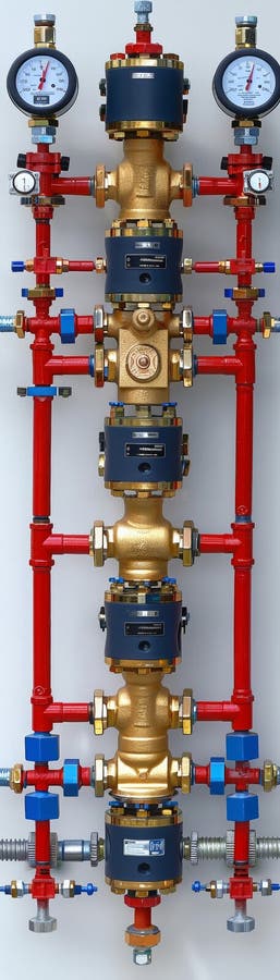 Engineered Pipe System with Pressure Gauge and Valve Control, Technical ...