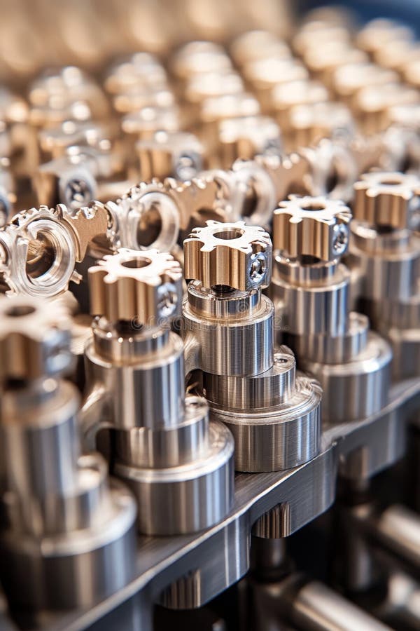 Engineered Precision a Close-up View of Interlocking Gears in Modern ...