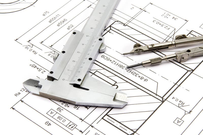 Engineering Drawings stock illustration. Illustration of construction ...