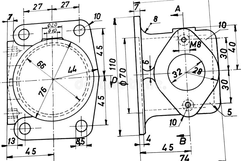 Manufacturing blueprint stock photo. Image of electrical - 6946414