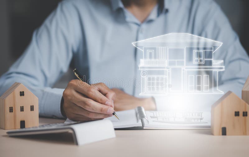 Engineering and Architecture Drawings and Mini Home Model Concept ...