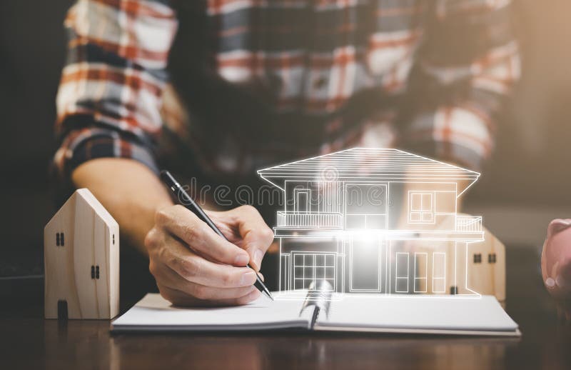 Engineering and Architecture Drawings and Mini Home Model Concept ...