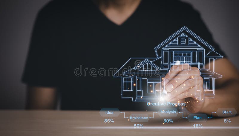 Engineering and Architecture Drawings and Mini Home Model Concept ...