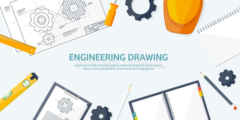 Engineering and Architecture Vector Illustration. Drawing and ...