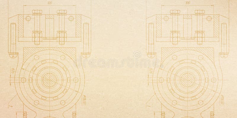 Engineering Background.Technical Drawing .Technology Banner.Vector ...