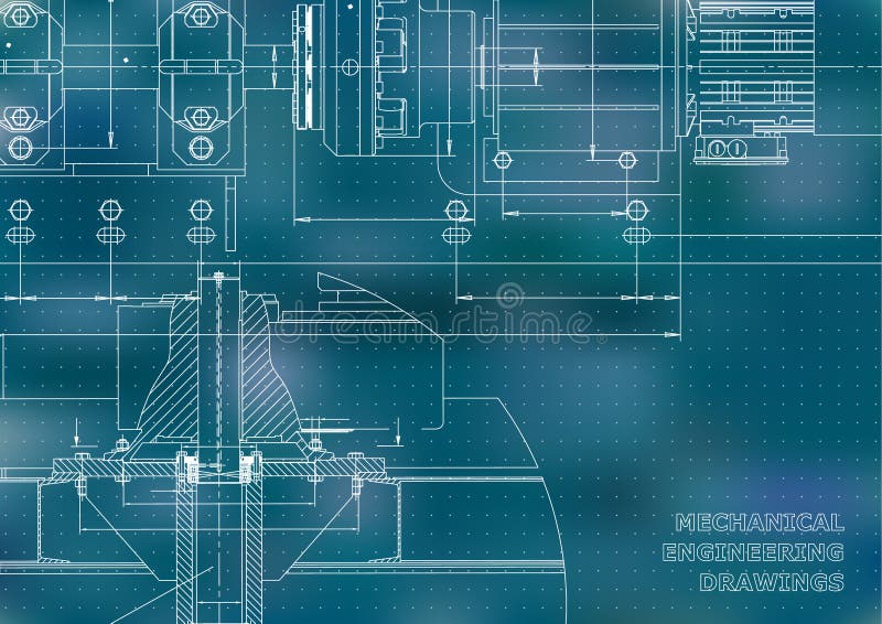 Blue Mechanical Engineering Drawings Stock Illustrations – 2,060 Blue ...
